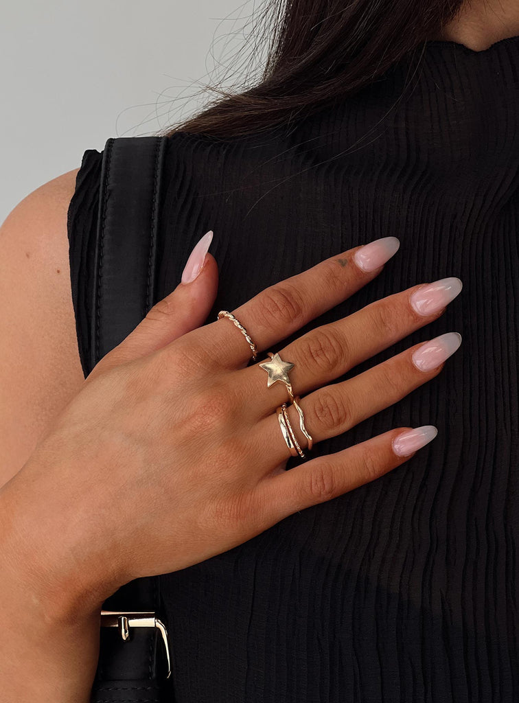 Casen Ring Set Gold | Princess Polly