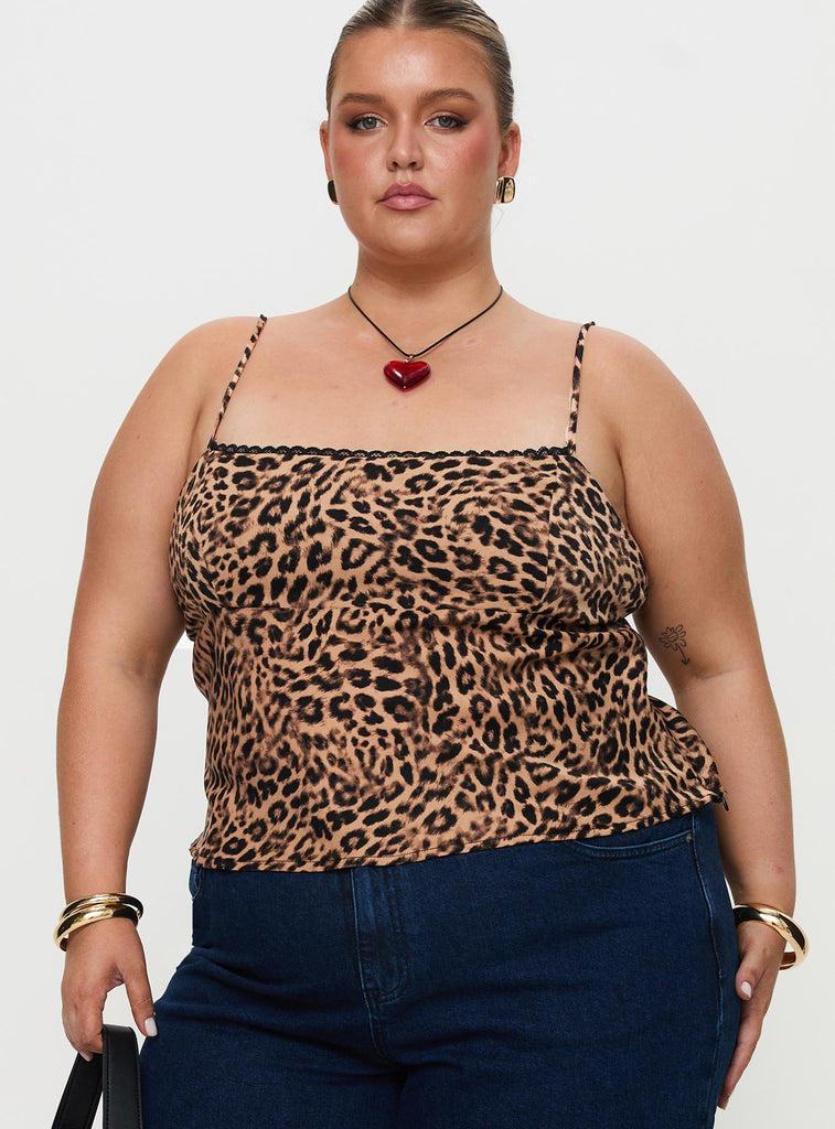 Jaquelyn Top Leopard Curve | Princess Polly