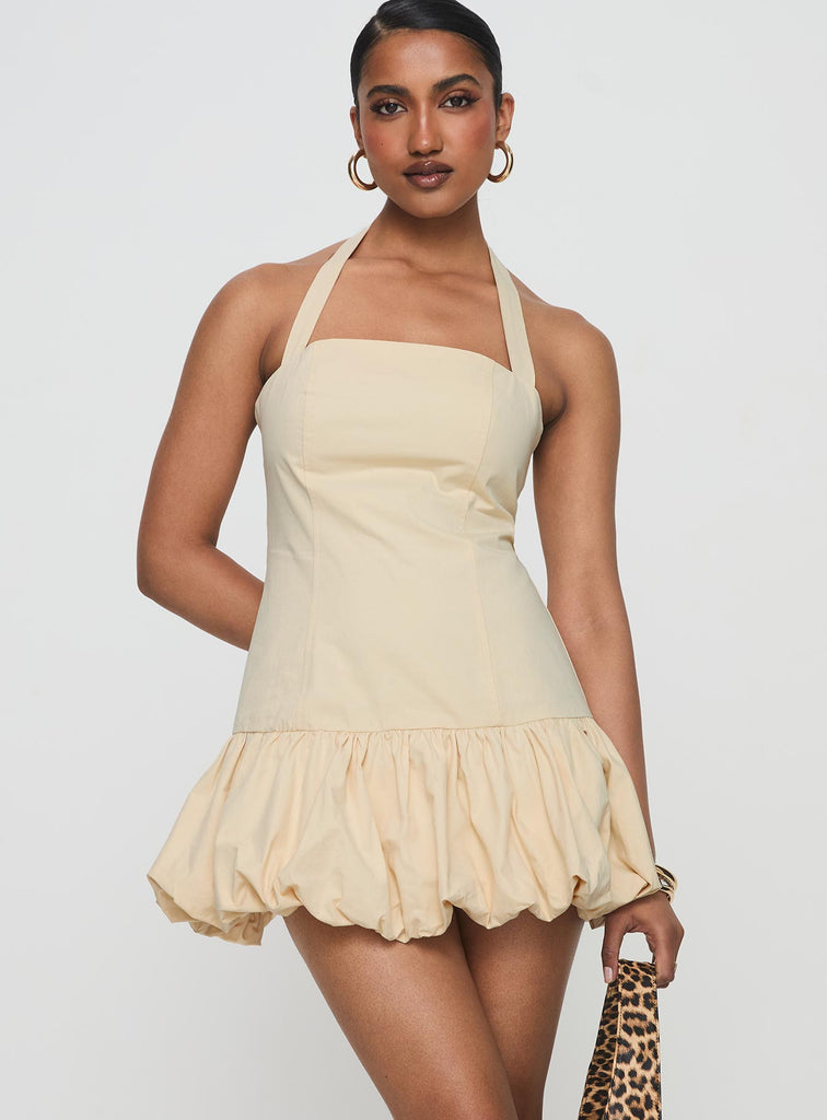 Sofia Mini Dress Cornsilk | Princess Polly