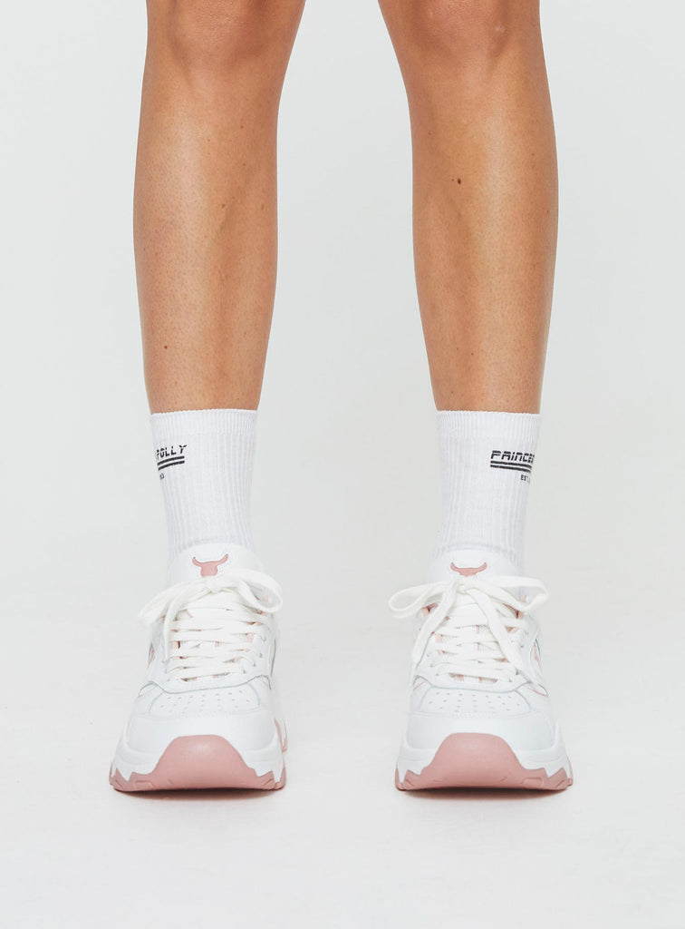 Windsor Smith Ghosted Sneakers White / Cherry | Princess Polly