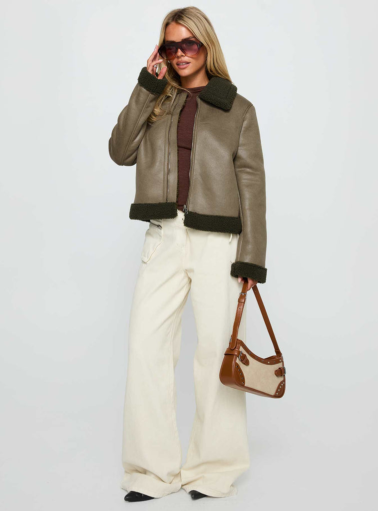 Codenames Collared Jacket Green | Princess Polly