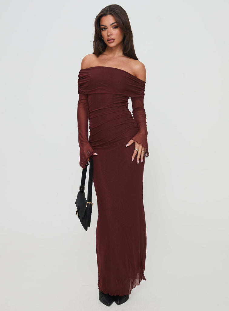 Consideration Maxi Dress Chocolate Princess Polly 7388