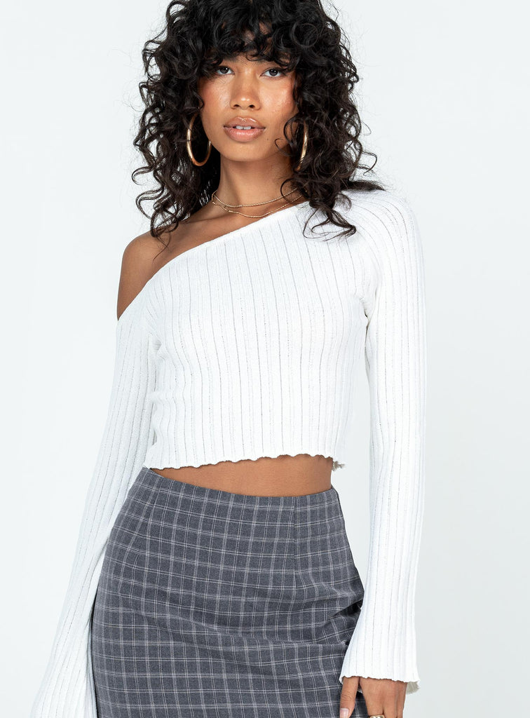 Santorini Knit Top Ivory | Princess Polly