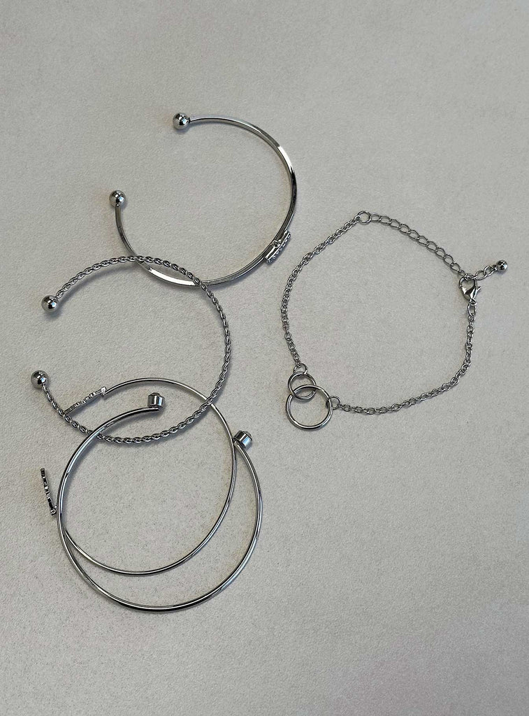 Chlo Bracelet Pack Silver | Princess Polly