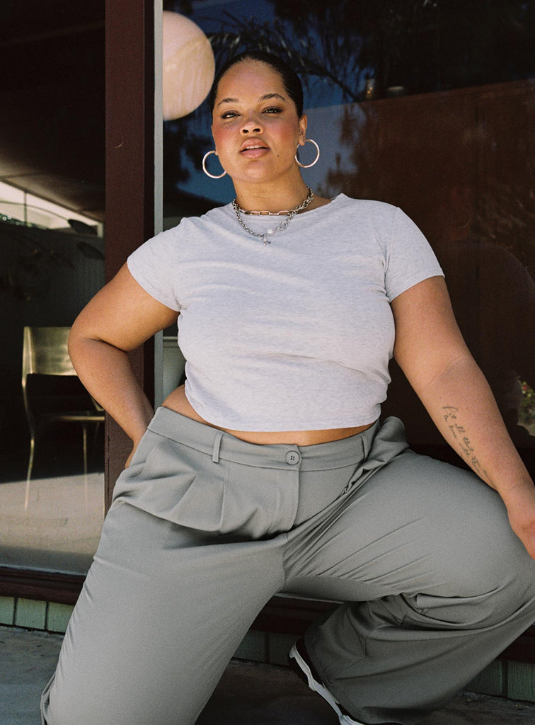 Lex Top Grey Curve | Princess Polly