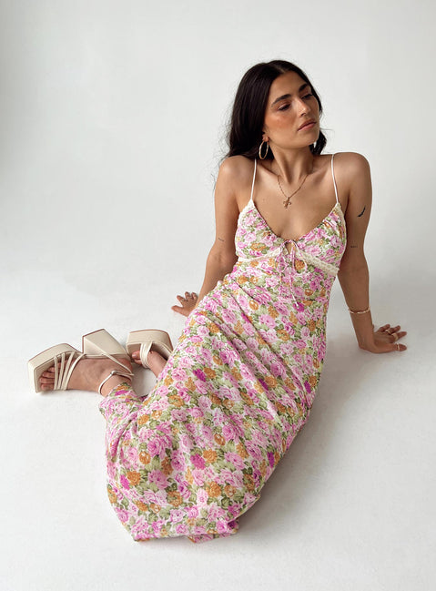 Emily Maxi Dress Pink Floral Petite | Princess Polly