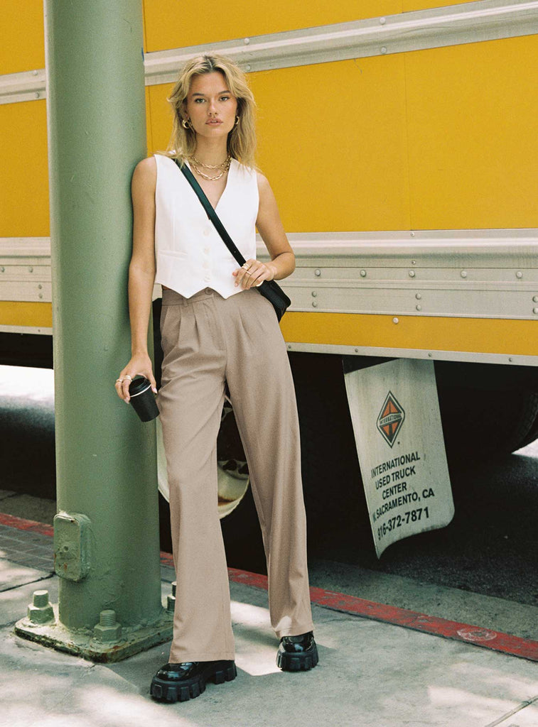 Archer Pants Taupe | Princess Polly