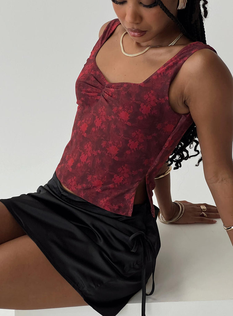 Rehna Top Red Floral | Princess Polly