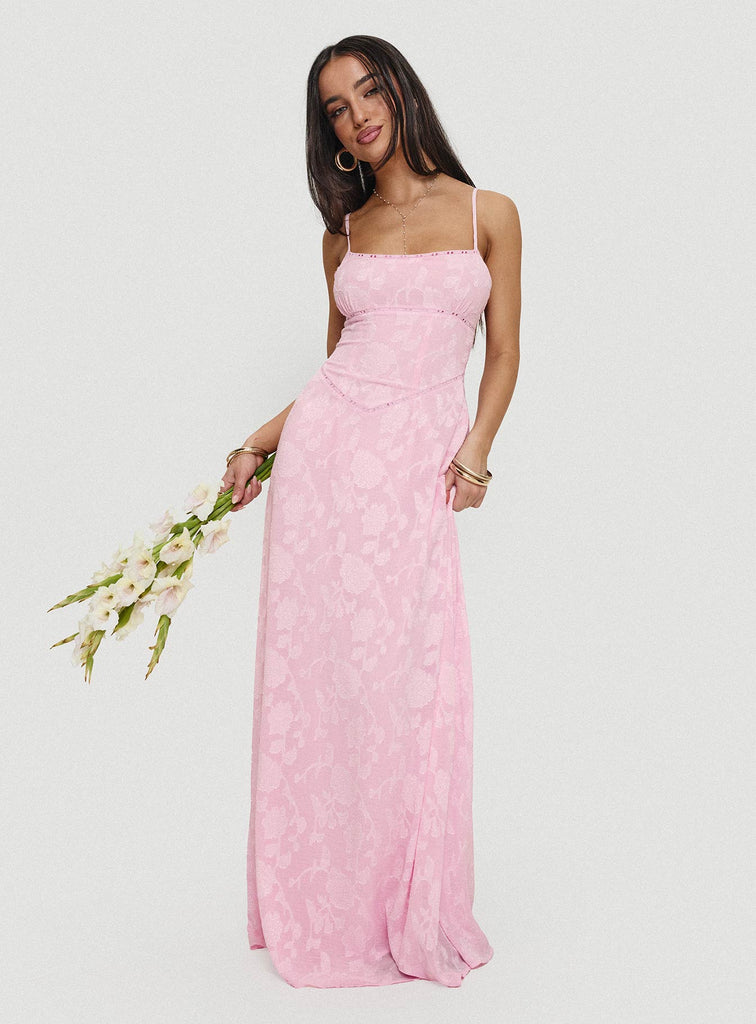 South Of France Maxi Dress Pink | Princess Polly
