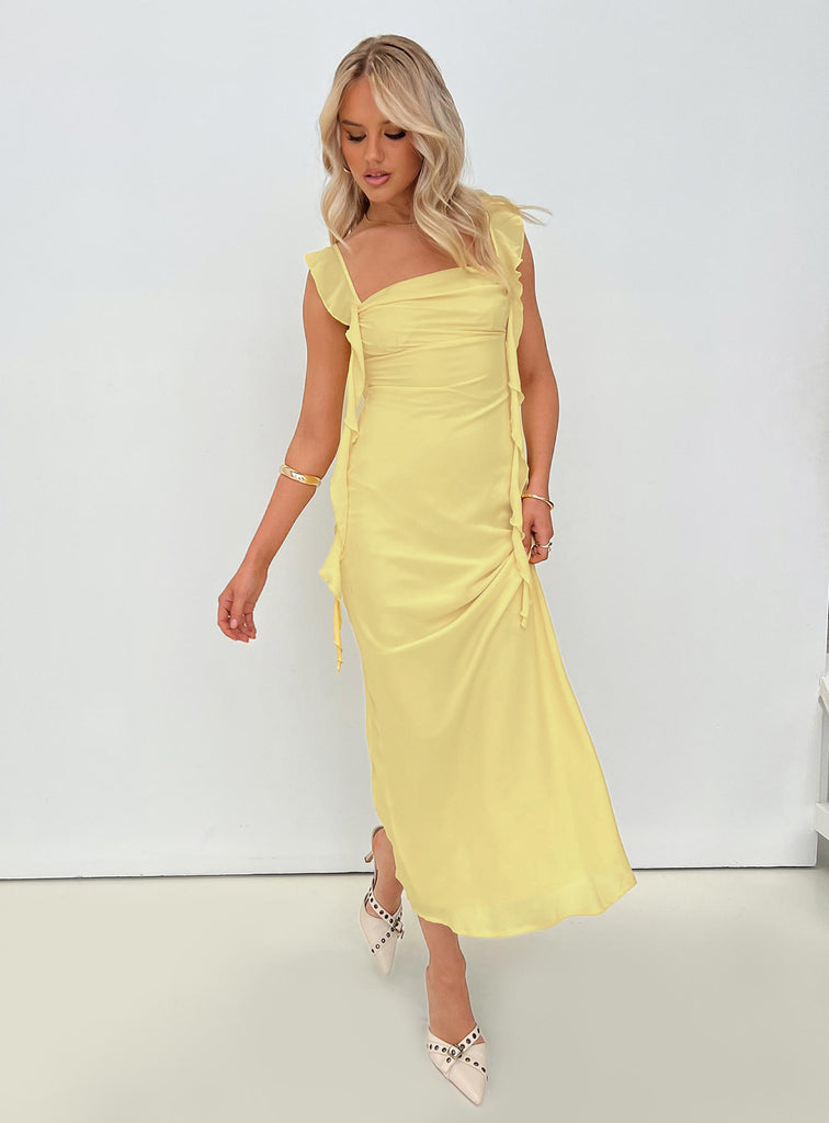 Lanai Maxi Dress Lemon | Princess Polly