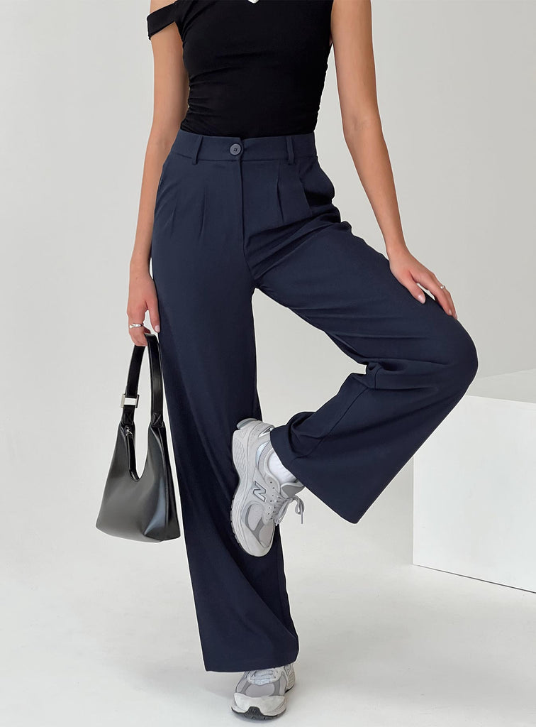 Archer Pants Navy | Princess Polly