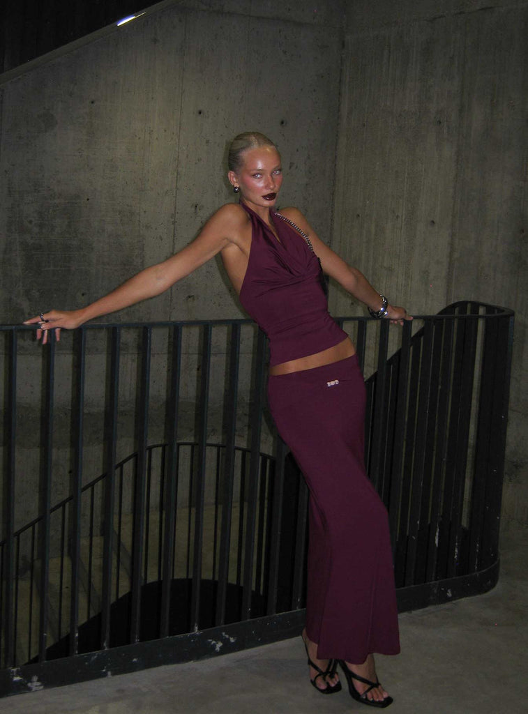 Vanecia Maxi Skirt Purple | Princess Polly