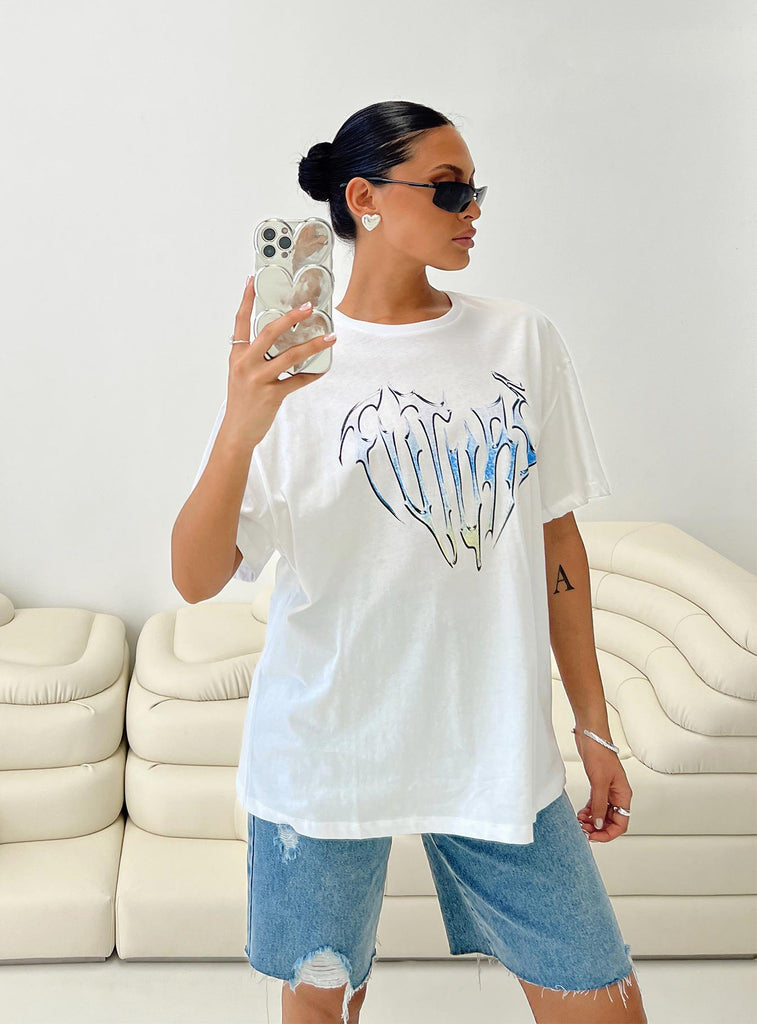 Future Oversize Tee White | Princess Polly