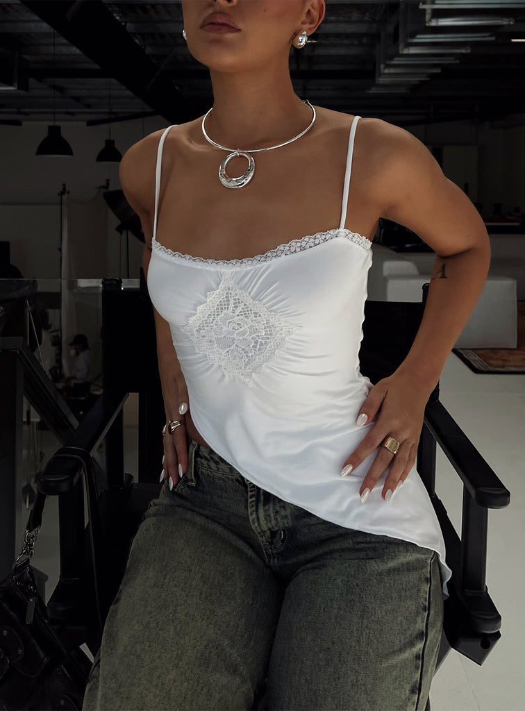 Amabella Asymmetric Top White | Princess Polly