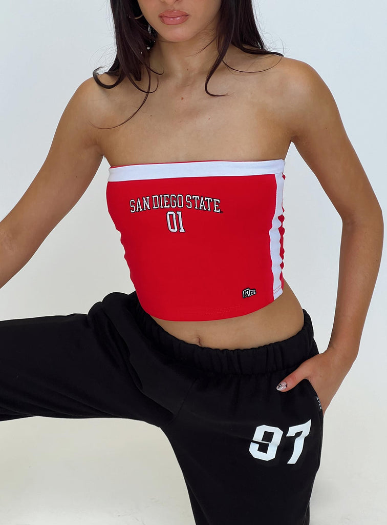 SDSU All Star Tube Top Red | Princess Polly