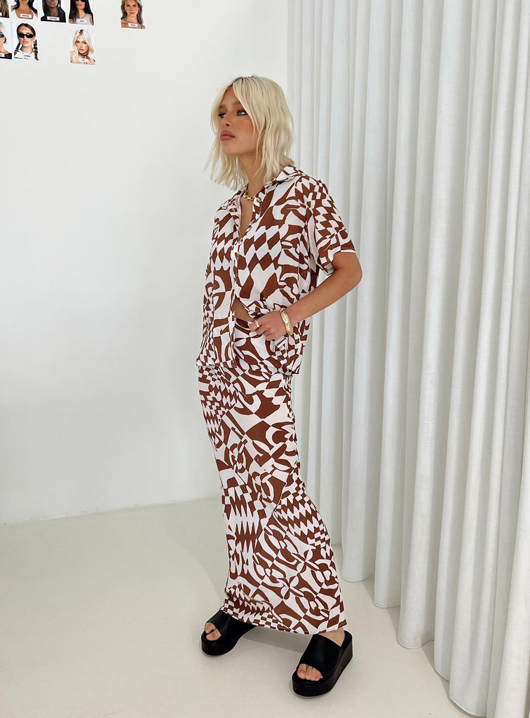 Bekka Set Brown / White | Princess Polly