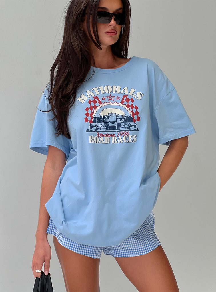 Races 1996 Oversized Tee Blue | Princess Polly