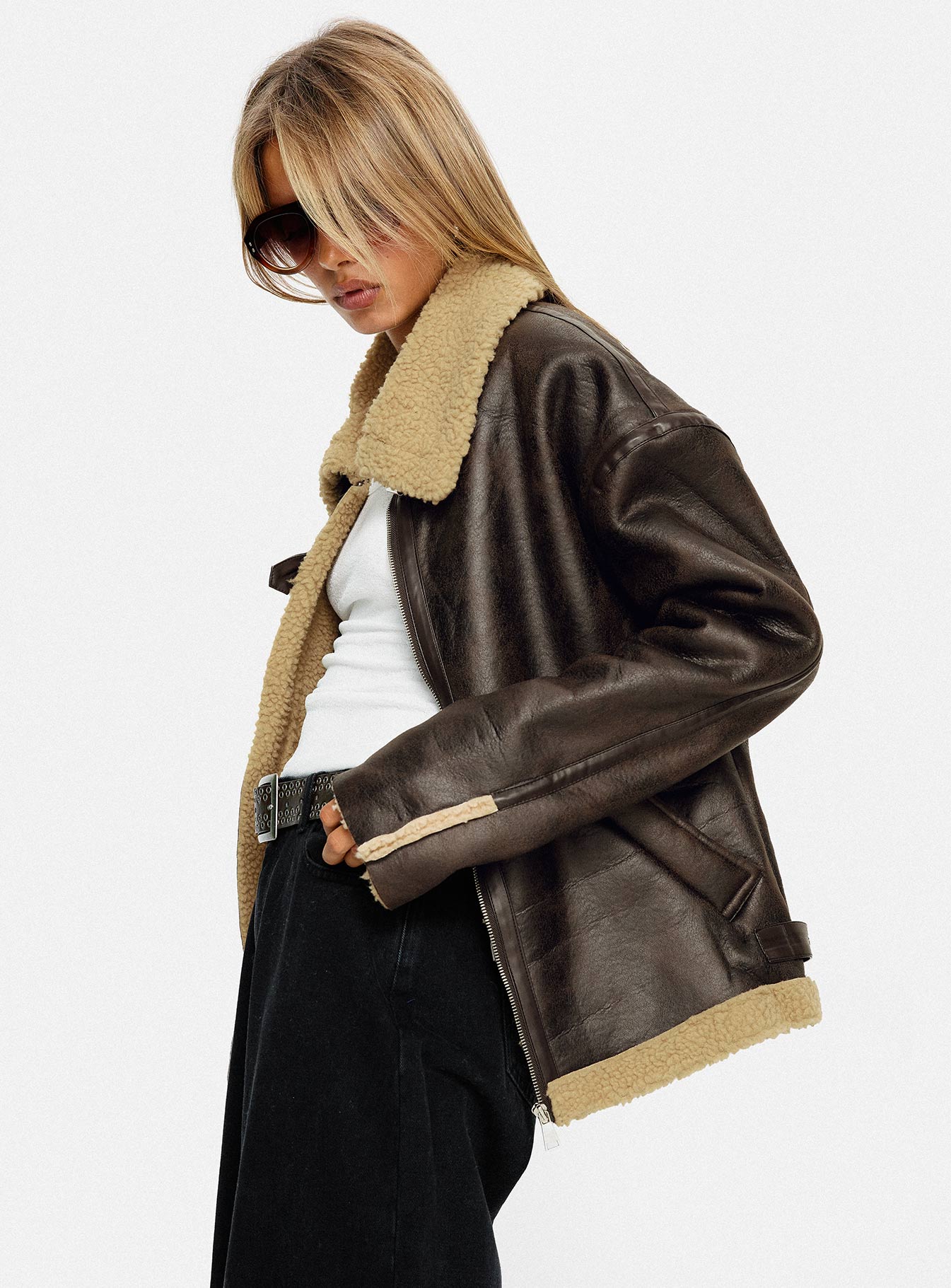 Benetta Collared Jacket Brown | Princess Polly