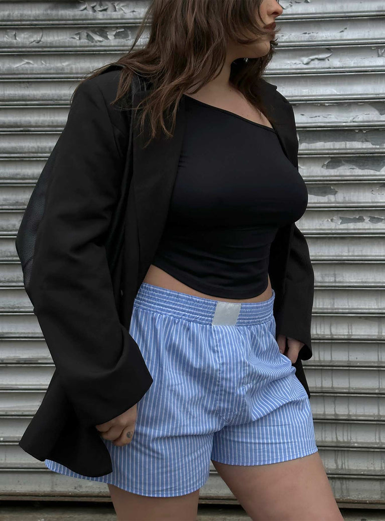 Cobain Shorts Blue Stripe | Princess Polly USA