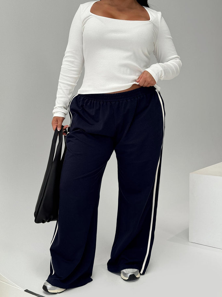 Circuit Track Pants Navy Curve | Princess Polly
