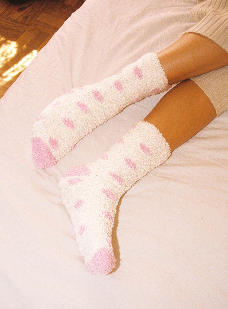 Winter Wonderland Socks White / Pink | Princess Polly