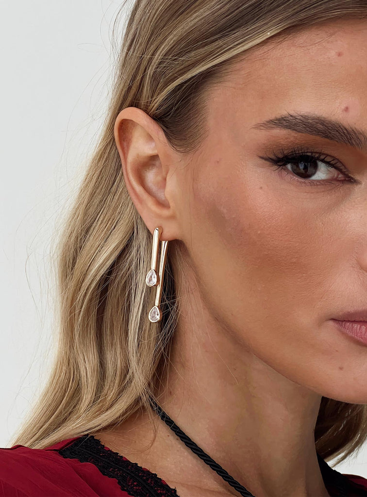 Alaric Earrings Gold | Princess Polly