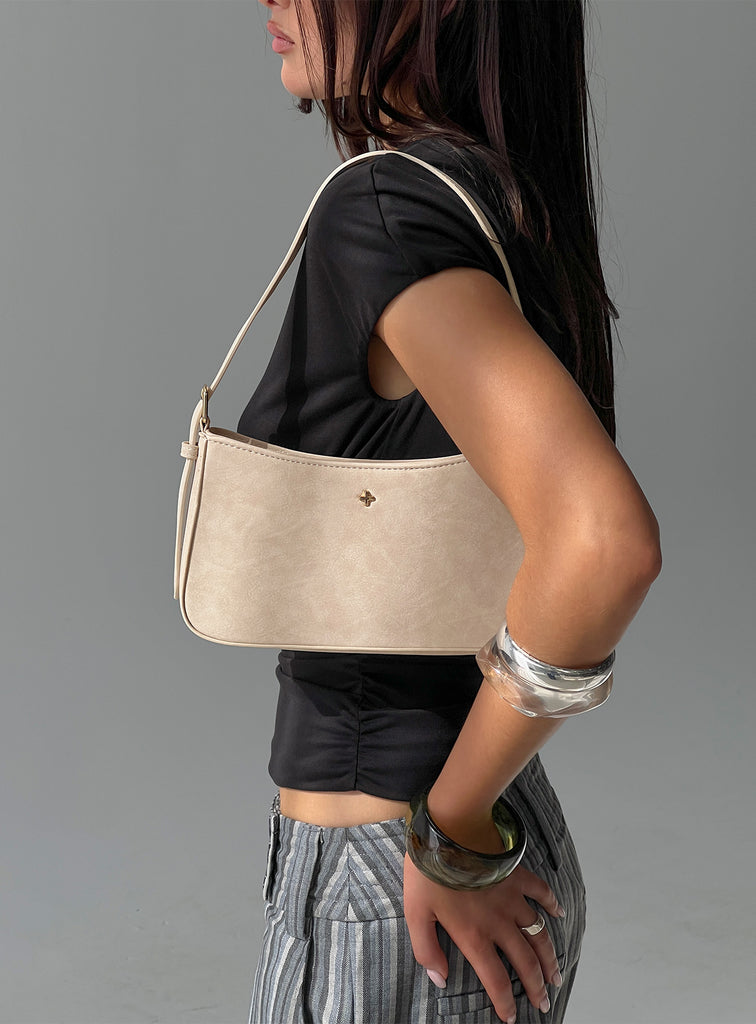 Peta & Jain Lilu Bag Cream Suede | Princess Polly