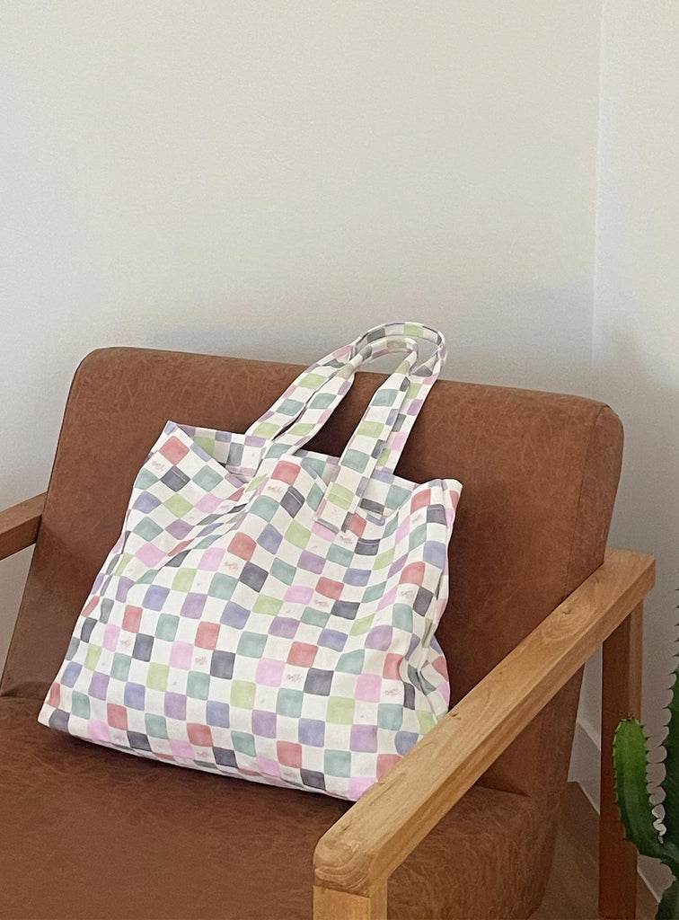 Princess Polly Tote Bag Multi Check | Princess Polly