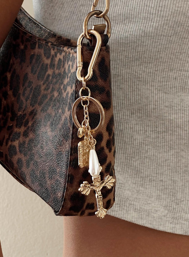 Roll The Dice Key Chain Gold | Princess Polly