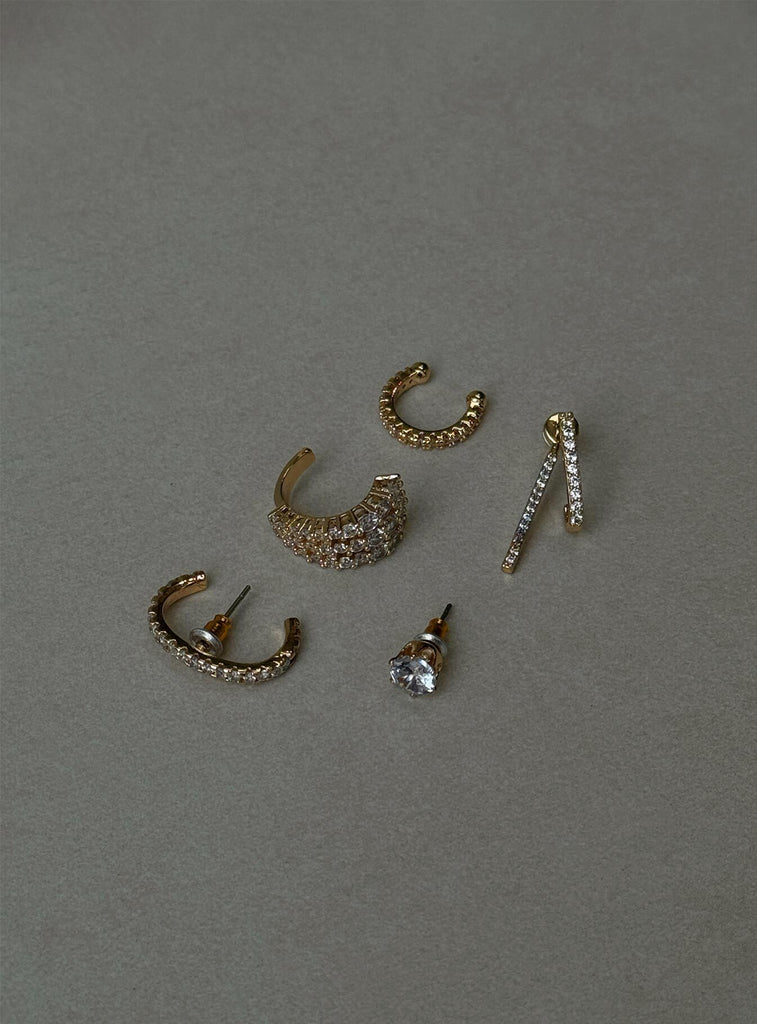Cuffing Season Earring Pack Gold | Princess Polly