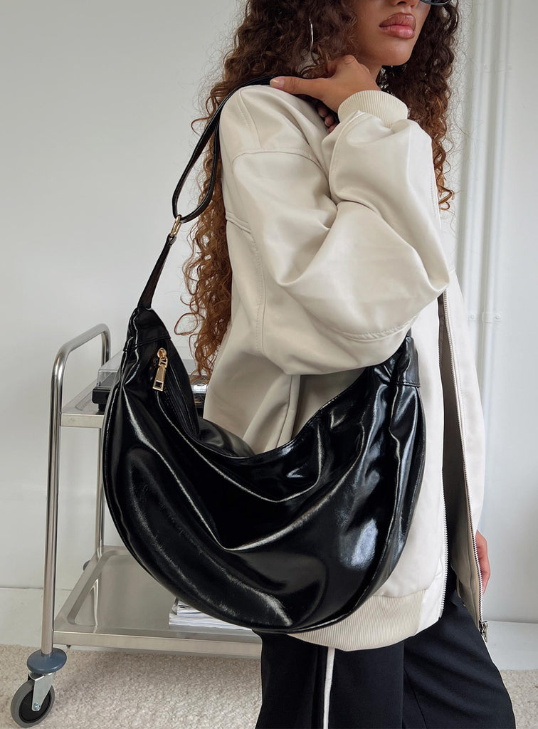 Ransom Shoulder Bag Black | Princess Polly