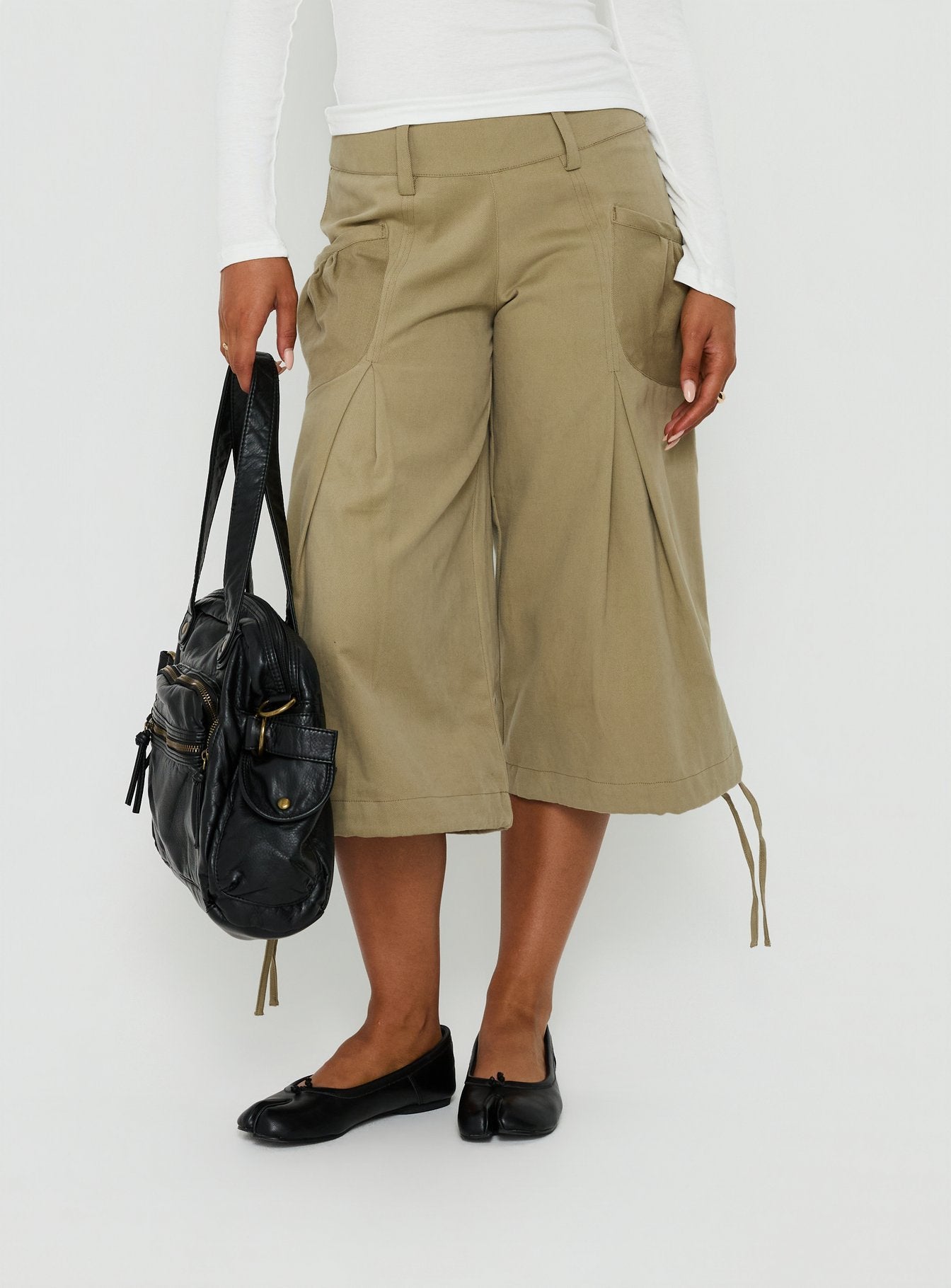 Iria Capri Trouser Khaki | Princess Polly
