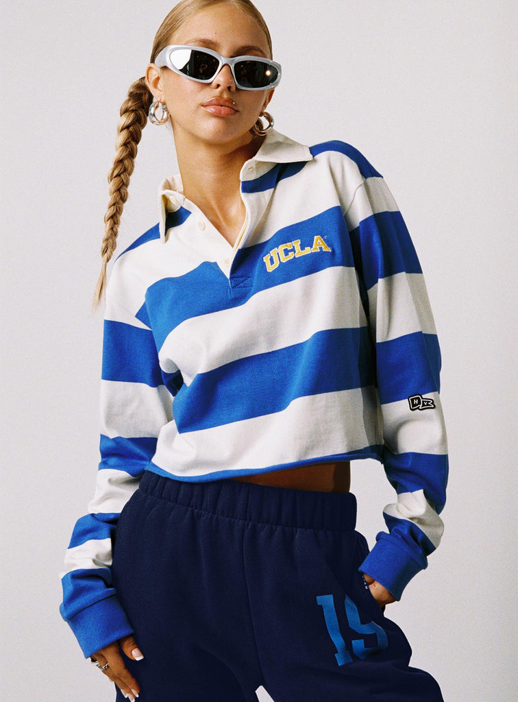 UCLA Rugby Polo Blue / White | Princess Polly