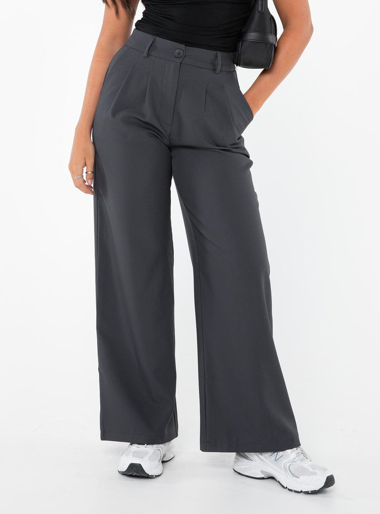 Archer Pants Slate Petite | Princess Polly