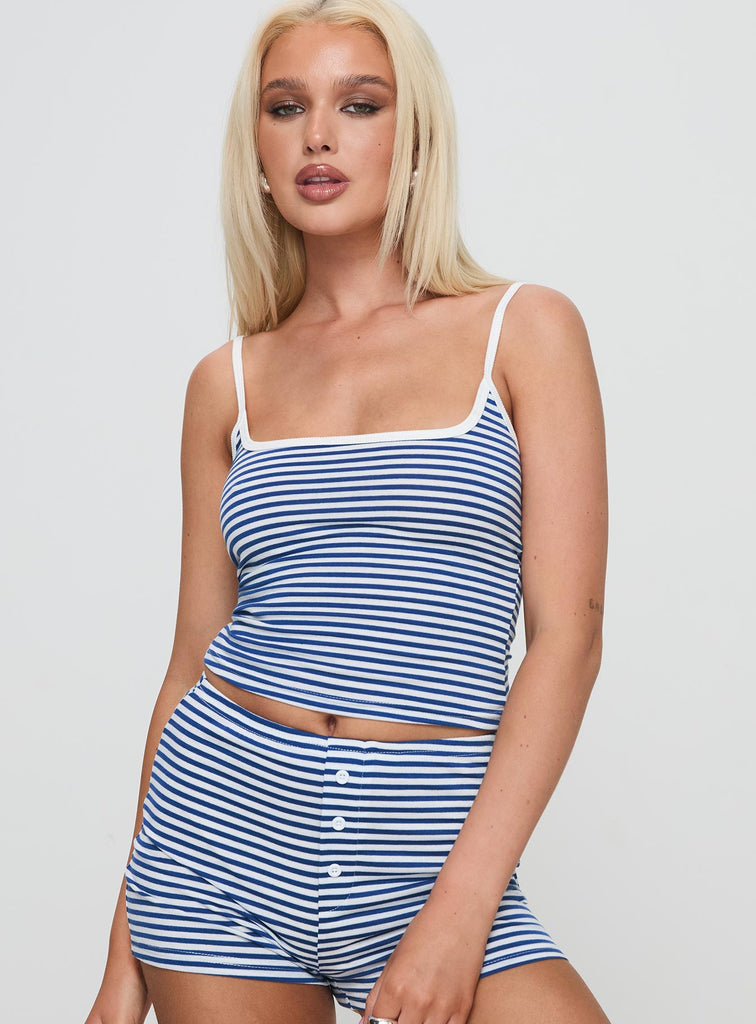 Winslet Cami Top Blue Stripe | Princess Polly