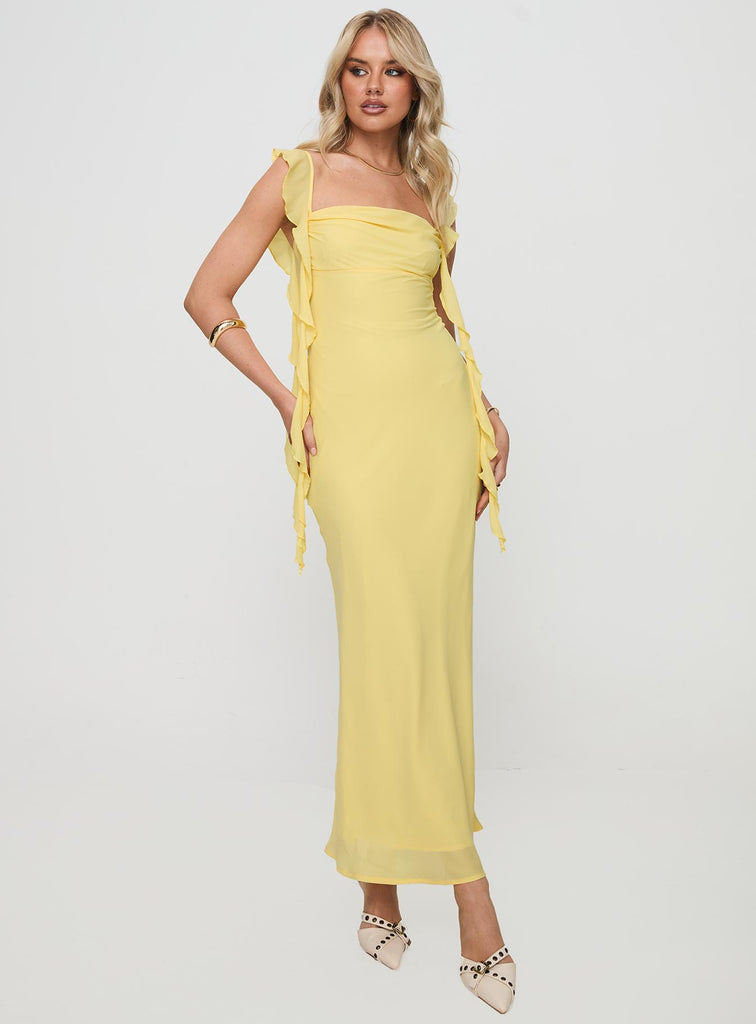 Lanai Maxi Dress Lemon | Princess Polly