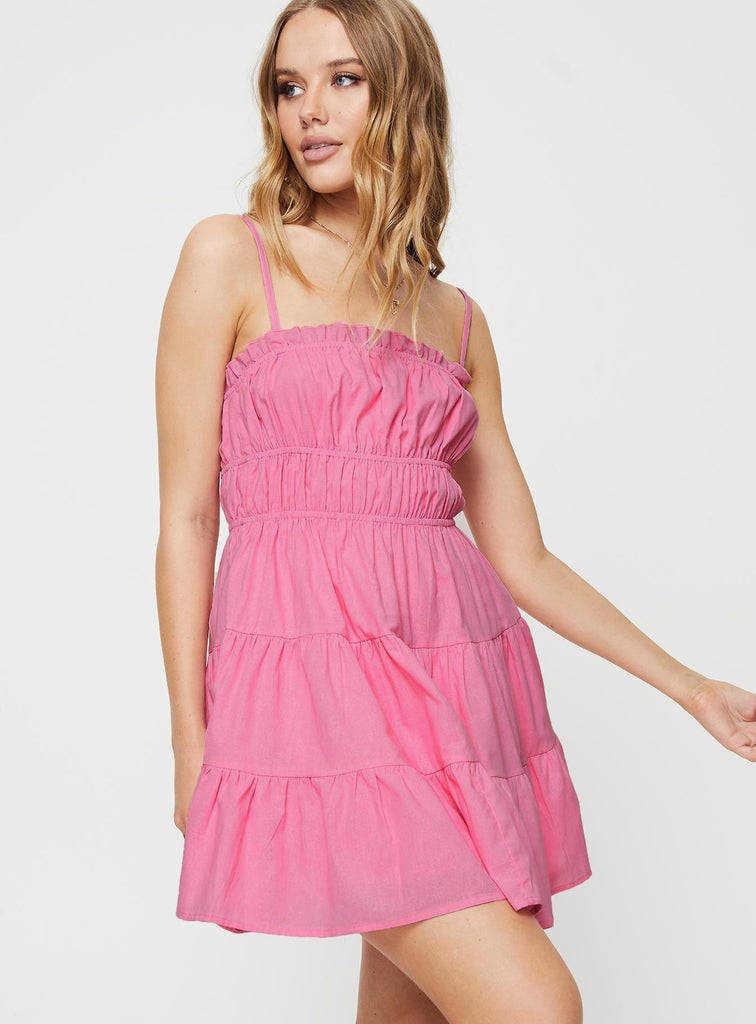 Ceara Mini Dress Pink | Princess Polly