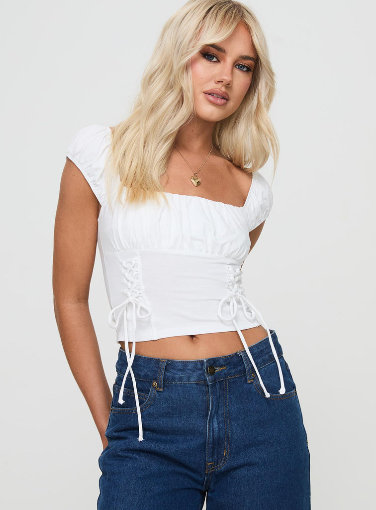 Fiddle Top White | Princess Polly