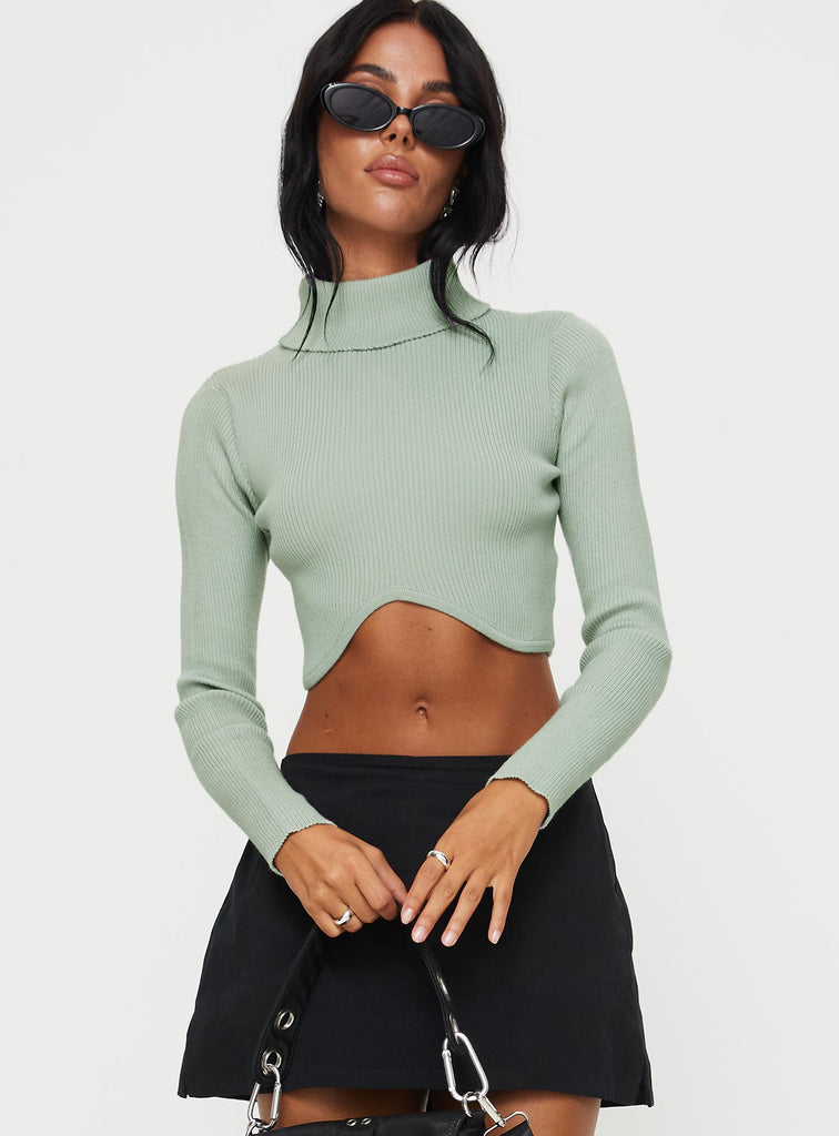Caplick Long Sleeve Top Green | Princess Polly