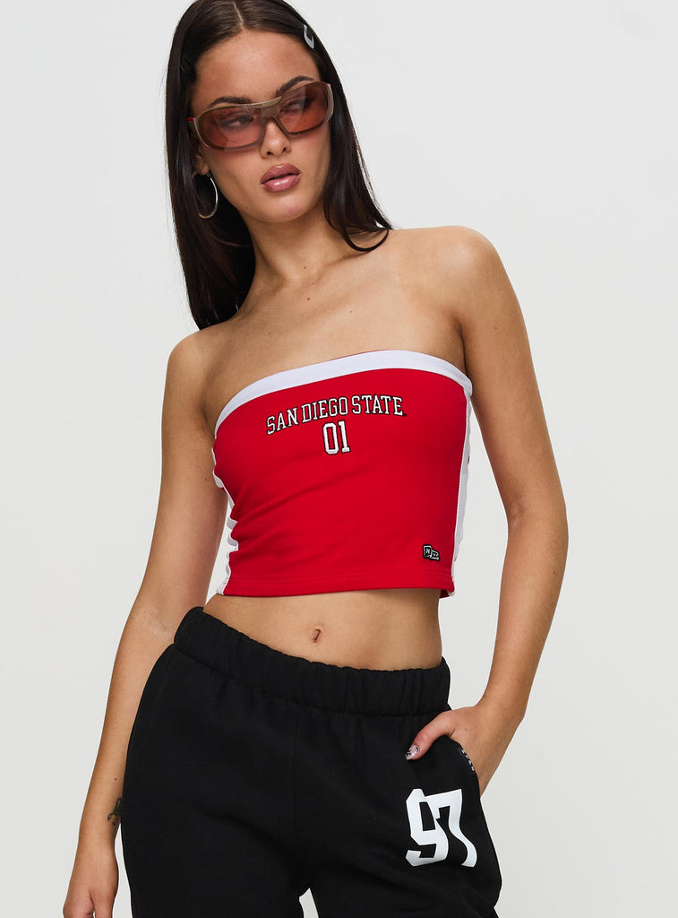 SDSU All Star Tube Top Red | Princess Polly