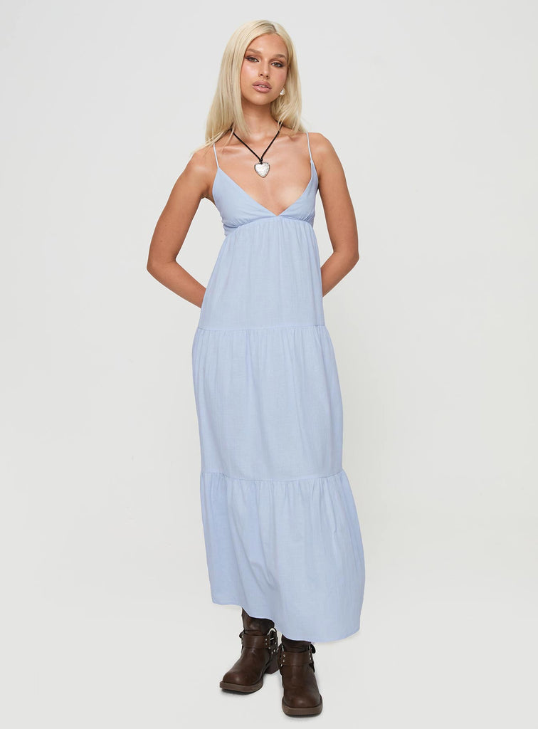 Chelsea Maxi Dress Blue | Princess Polly