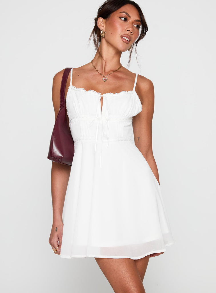 Pure Joy Mini Dress White | Princess Polly