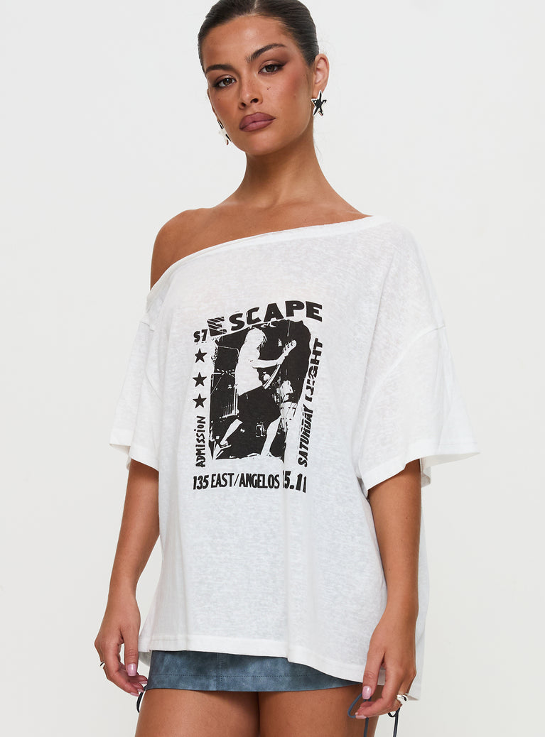 Kippa Off The Shoulder Tee White | Princess Polly USA