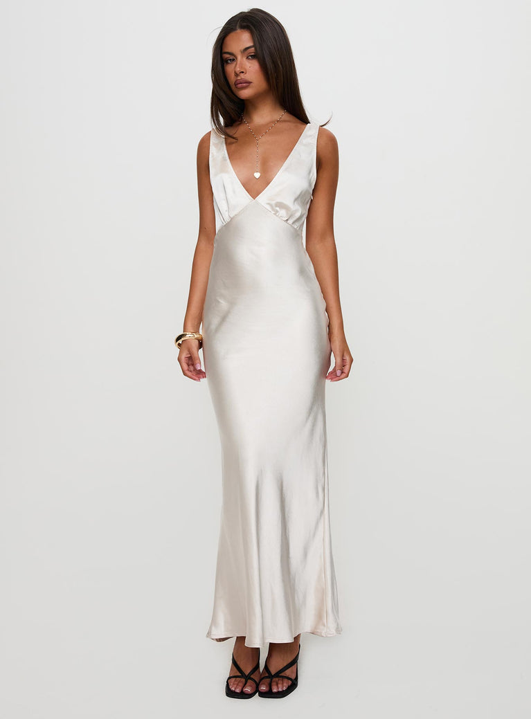 Allegra Maxi Dress Champagne | Princess Polly USA