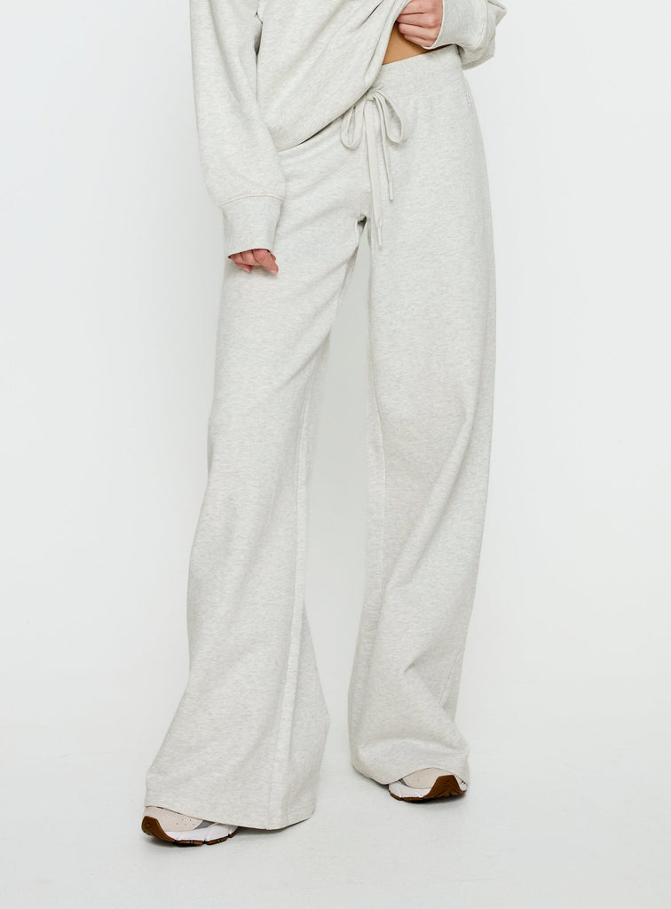 Dodie Wide Leg Pants Grey Marle | Princess Polly