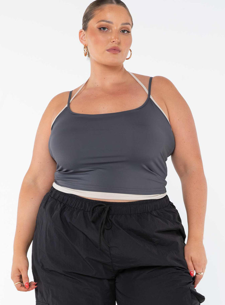 Premier Layered Tank Top Slate Curve | Princess Polly