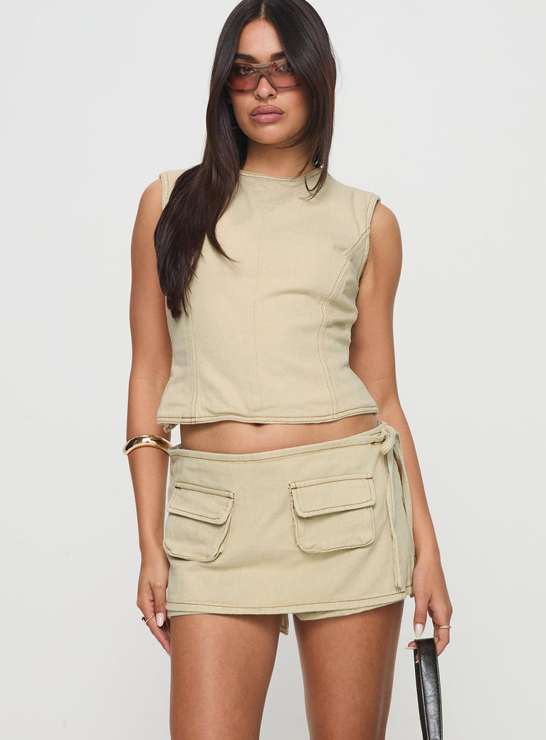 Countryside Skort Ecru | Princess Polly USA