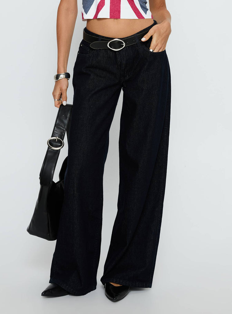 Ramos Low Rise Jeans Raw Indigo Blue | Princess Polly