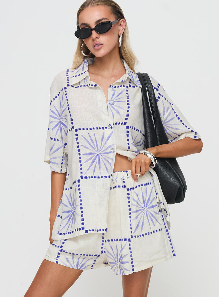 Star Star Set White / Blue | Princess Polly