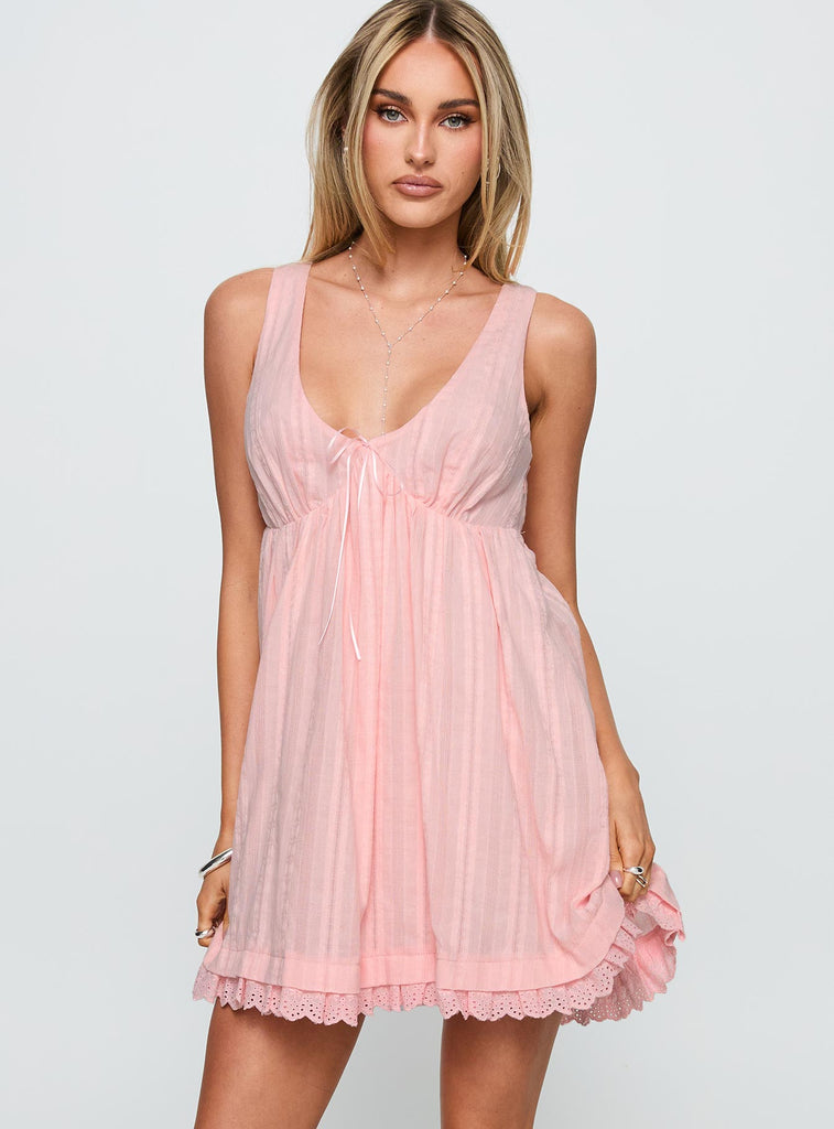 Nelty Mini Dress Pink | Princess Polly
